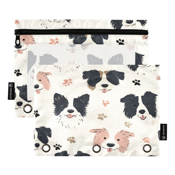 2 Pack Flip Folders with Clear PVC Window Binder Pouches 3-Ring Binder ...