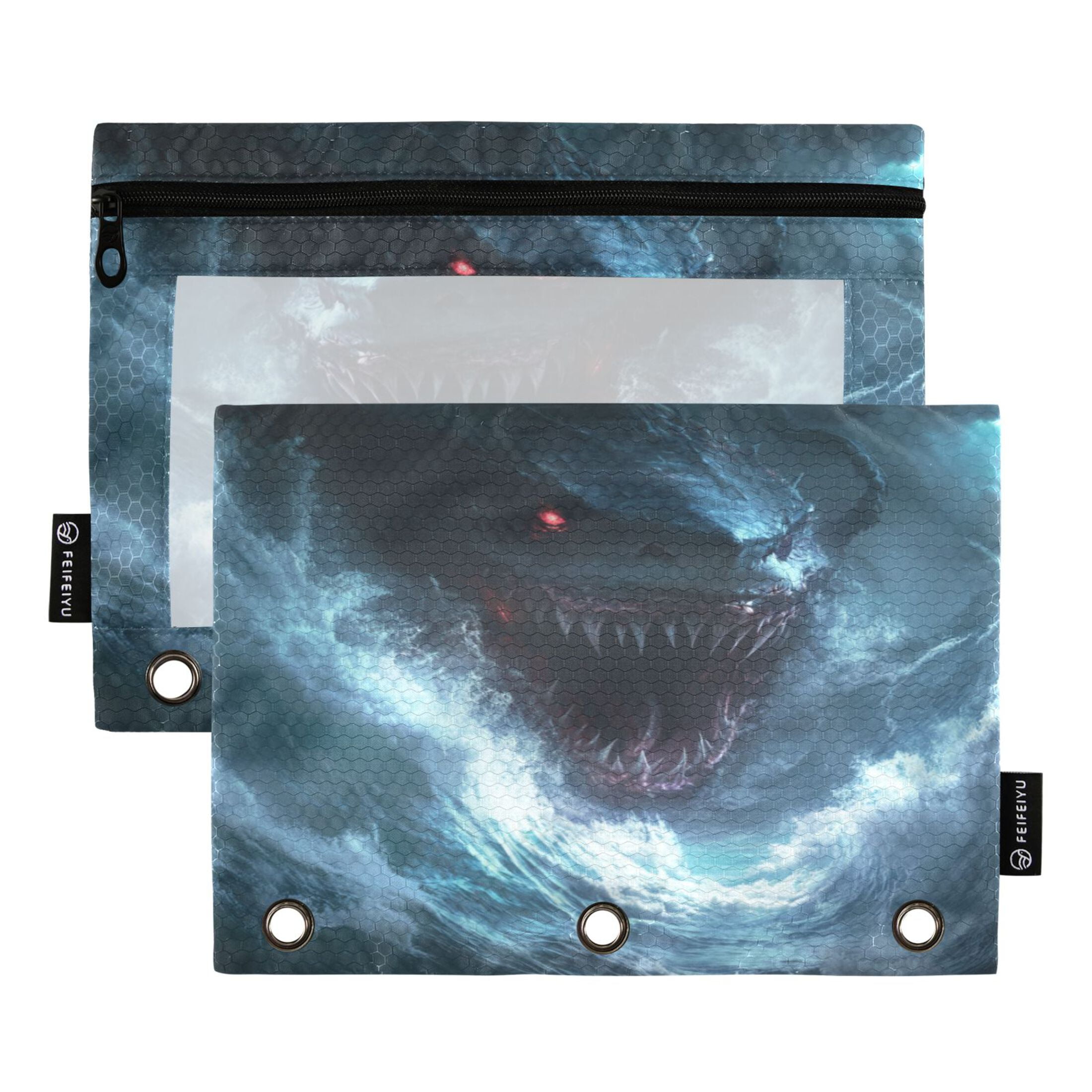 2 Pack Flip Folders with Clear PVC Window Binder Pouches 3-Ring Binder ...