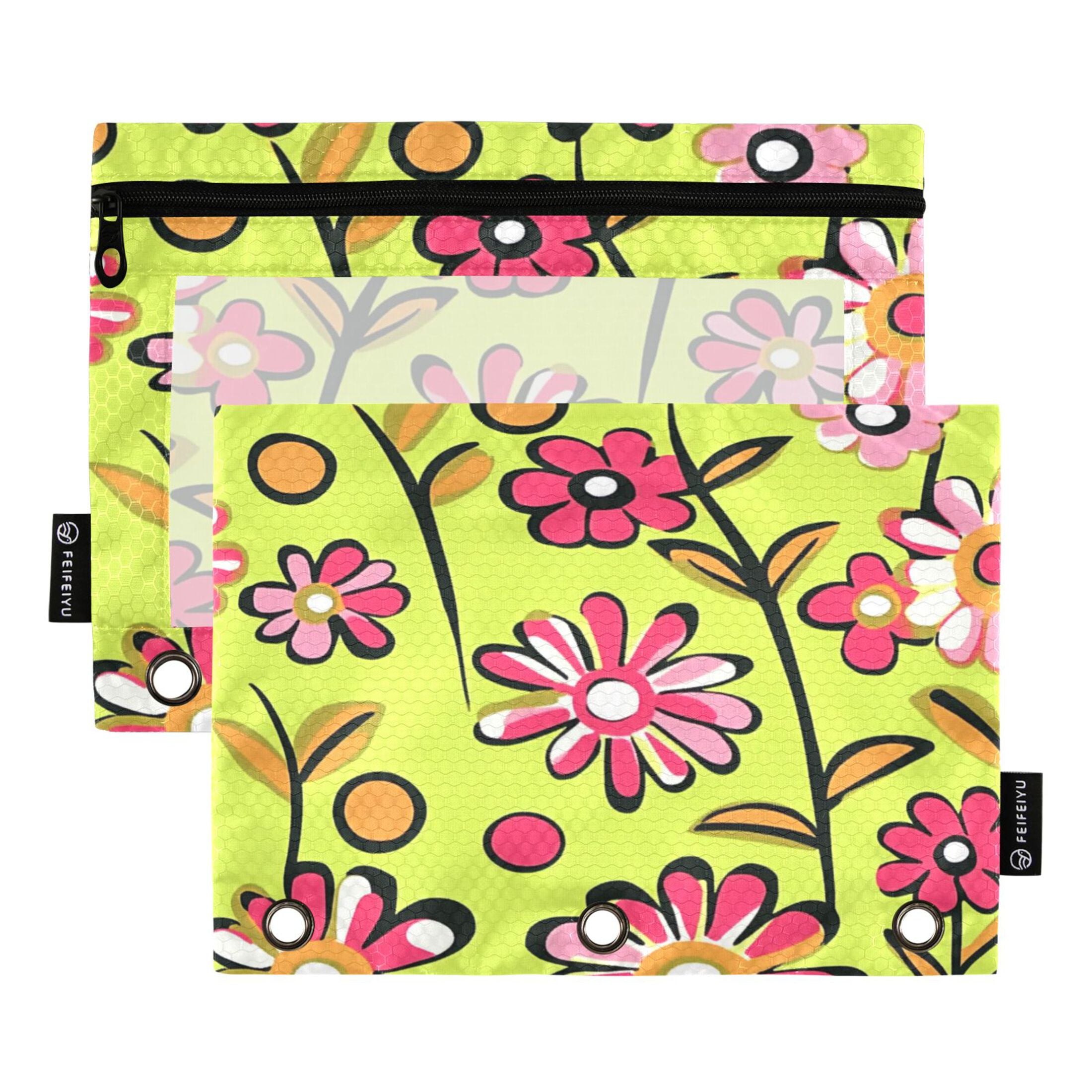 2 Pack Flip Folders with Clear PVC Window Binder Pouches 3-Ring Binder ...