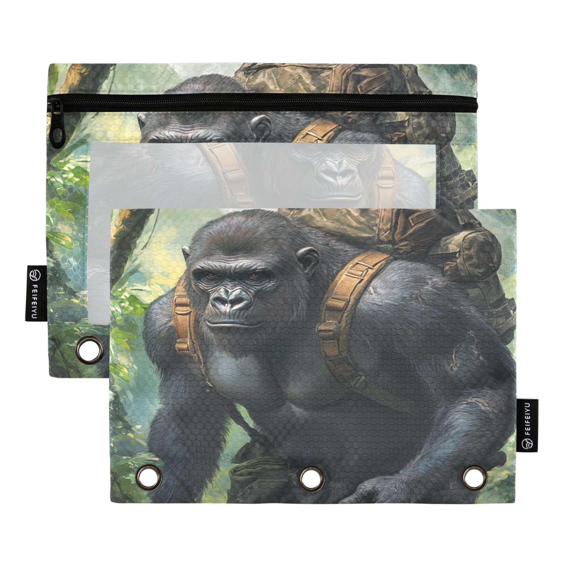 2 Pack Flip Folders with Clear PVC Window Binder Pouches 3-Ring Binder ...
