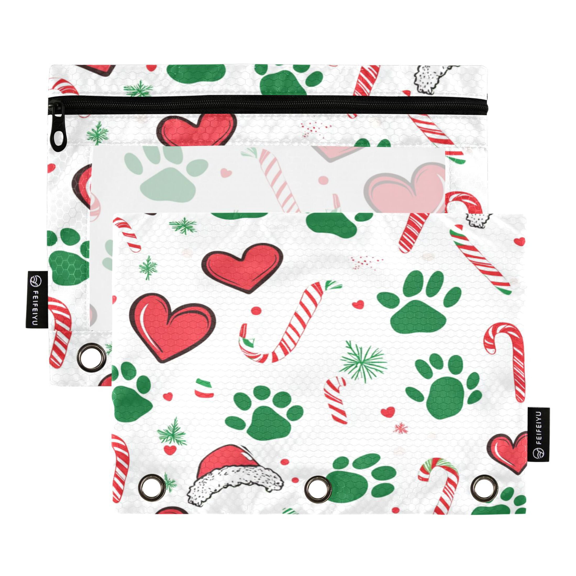 2 Pack Flip Folders with Clear PVC Window Binder Pouches 3-Ring Binder ...