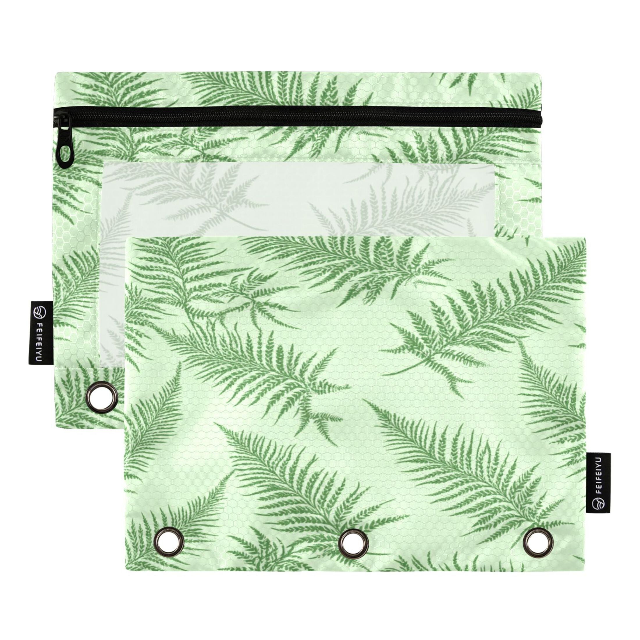 2 Pack Flip Folders with Clear PVC Window Binder Pouches 3-Ring Binder ...