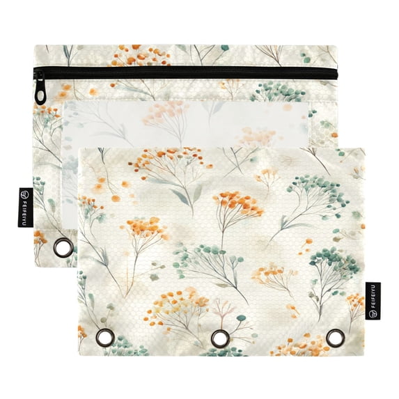 2 Pack Flip Folders with Clear PVC Window Binder Pouches 3-Ring Binder ...