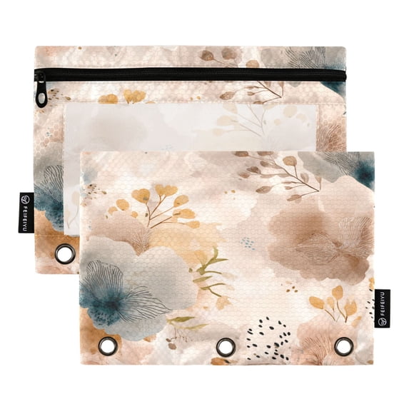 2 Pack Flip Folders with Clear PVC Window Binder Pouches 3-Ring Binder ...