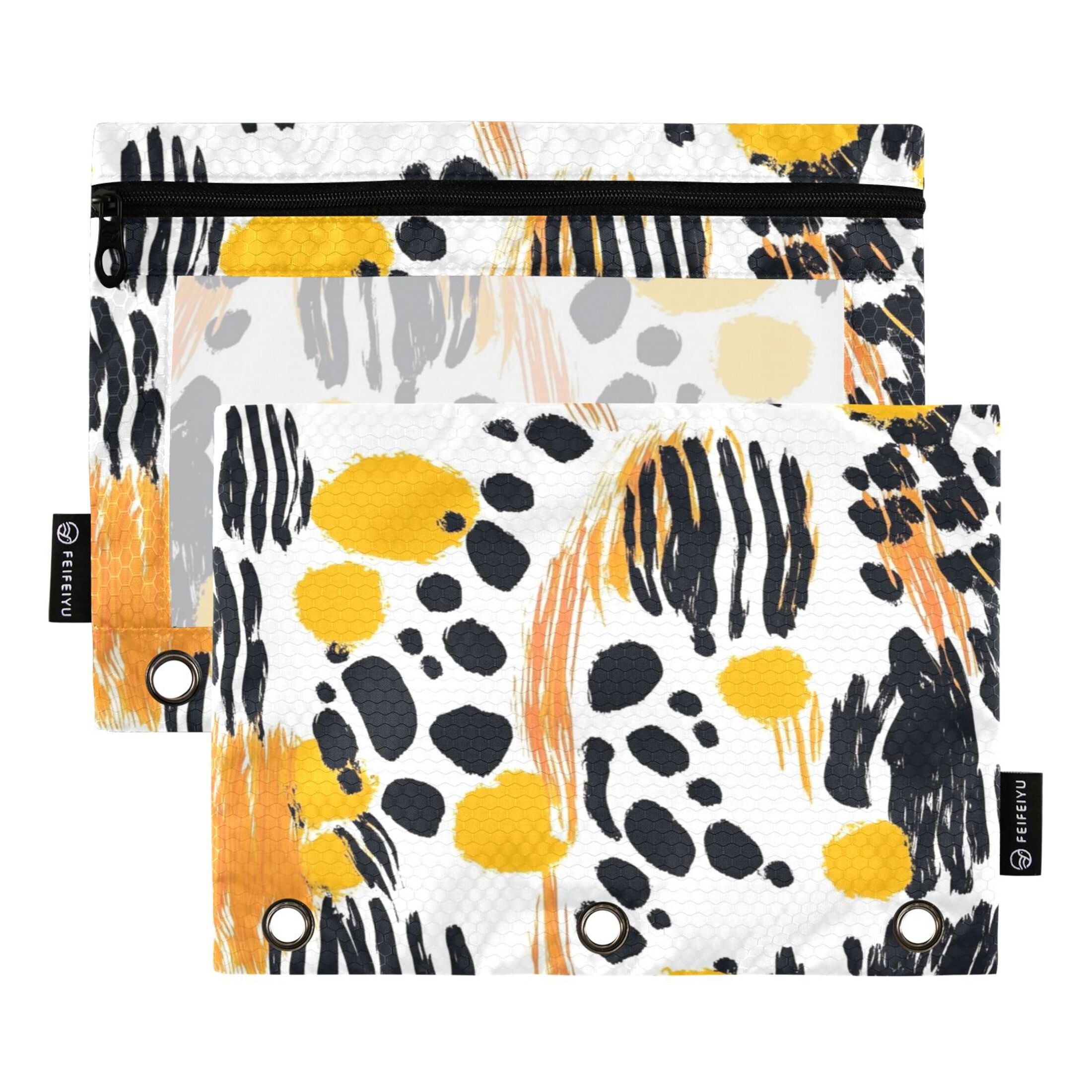 2 Pack Flip Folders with Clear PVC Window Binder Pouches 3-Ring Binder ...