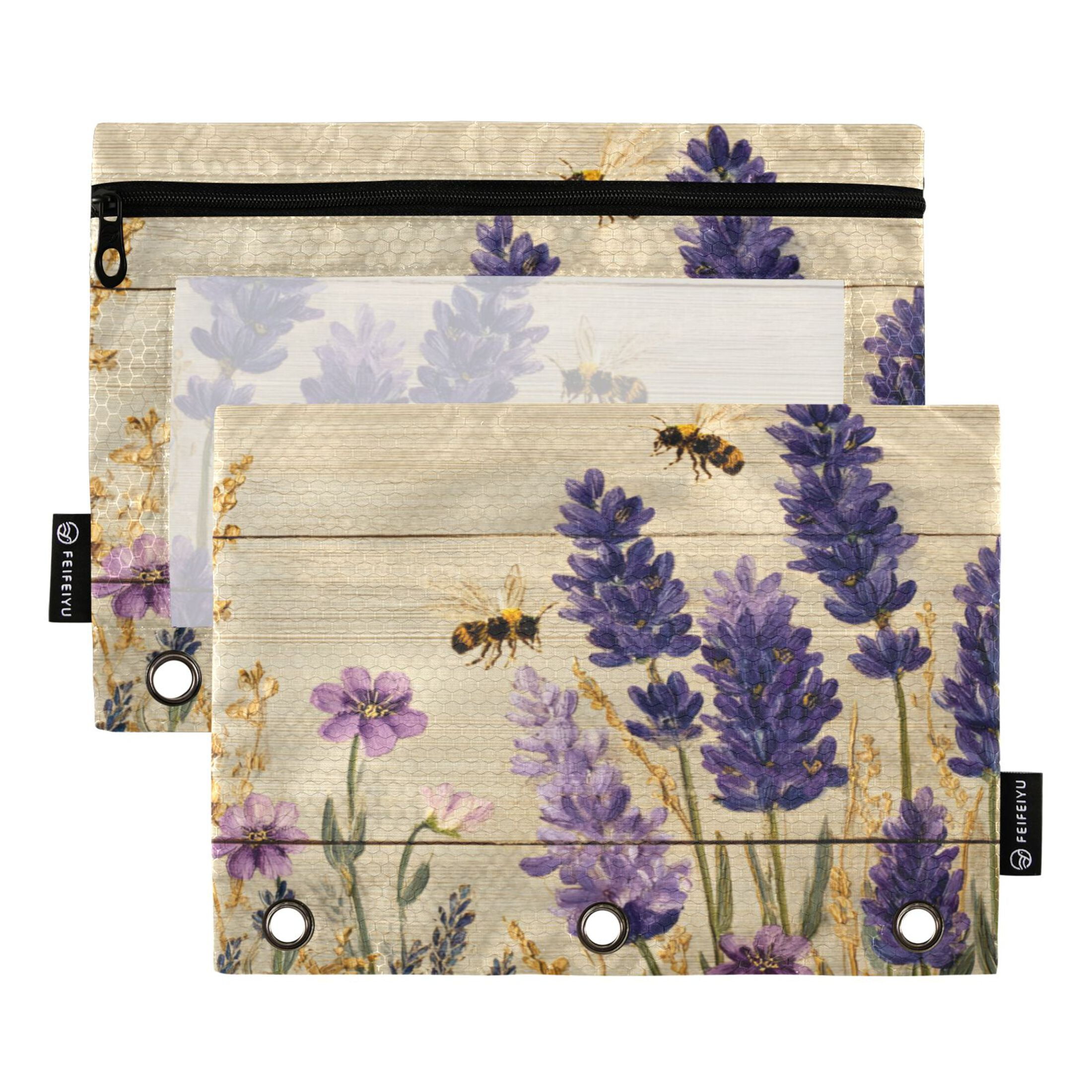 2 Pack Flip Folders with Clear PVC Window Binder Pouches 3-Ring Binder ...