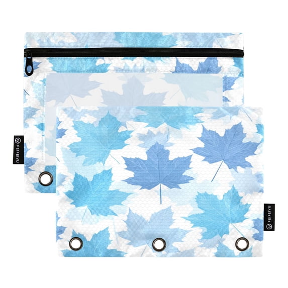 2 Pack Flip Folders with Clear PVC Window Binder Pouches 3-Ring Binder ...