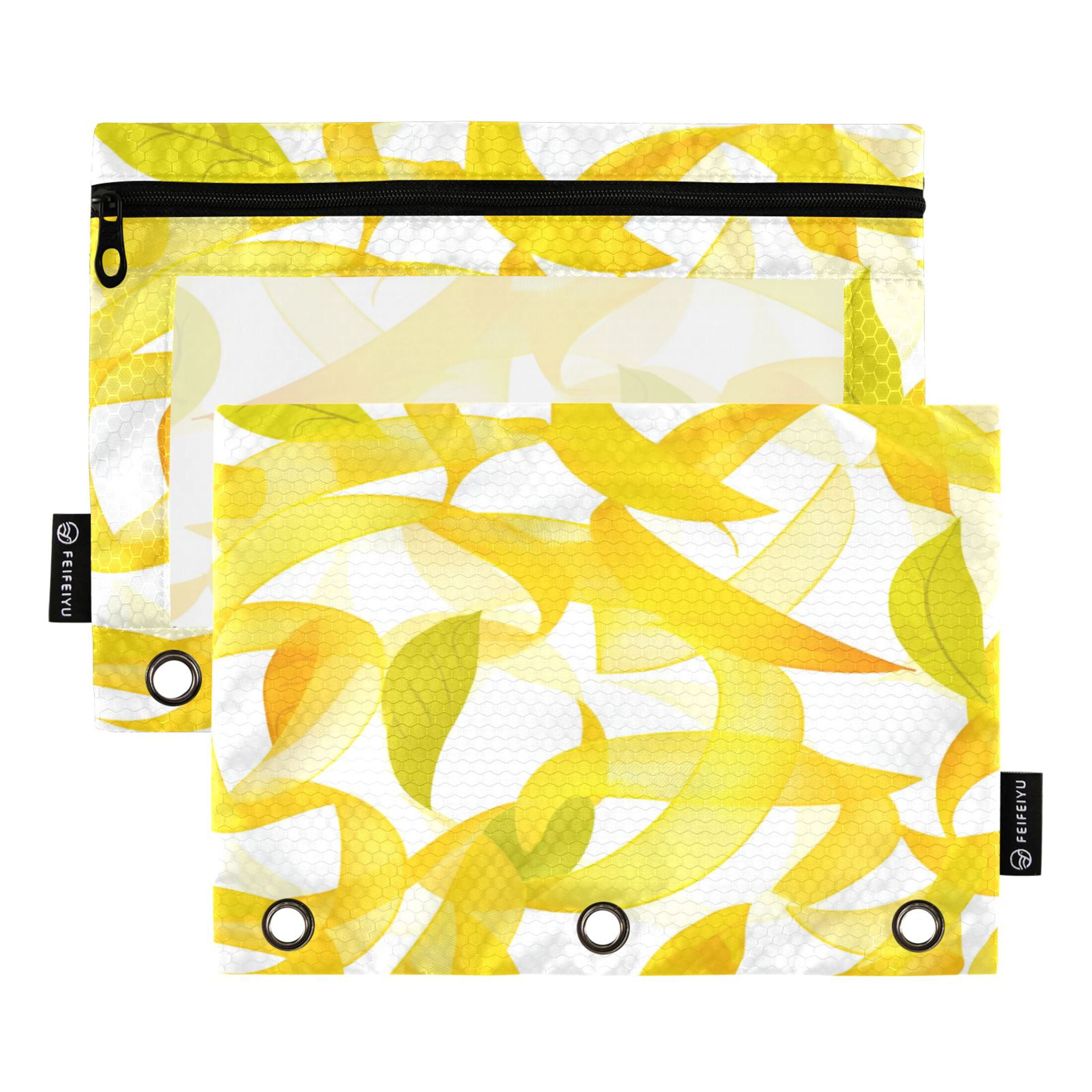 2 Pack Flip Folders with Clear PVC Window Binder Pouches 3-Ring Binder ...