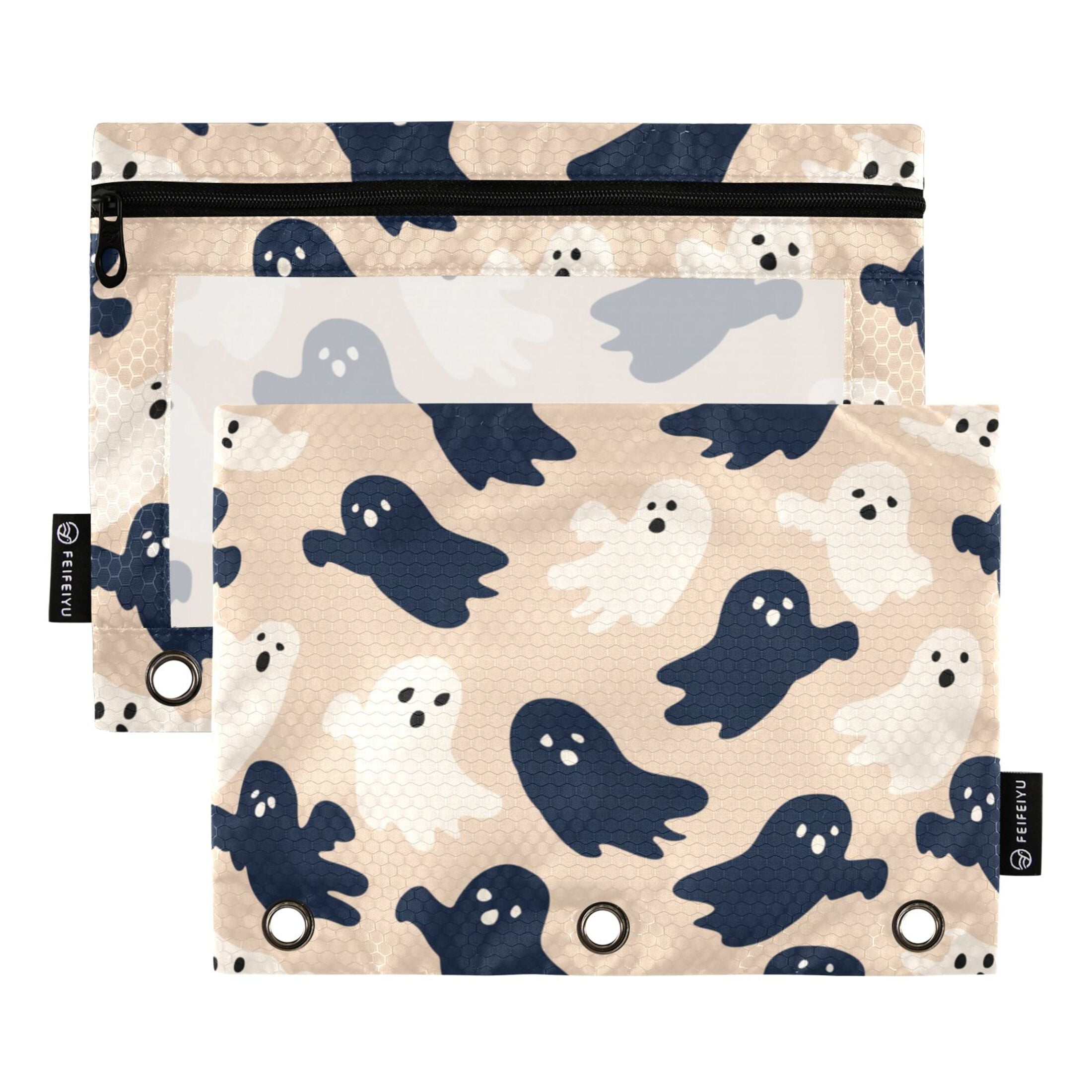 2 Pack Flip Folders with Clear PVC Window Binder Pouches 3-Ring Binder ...