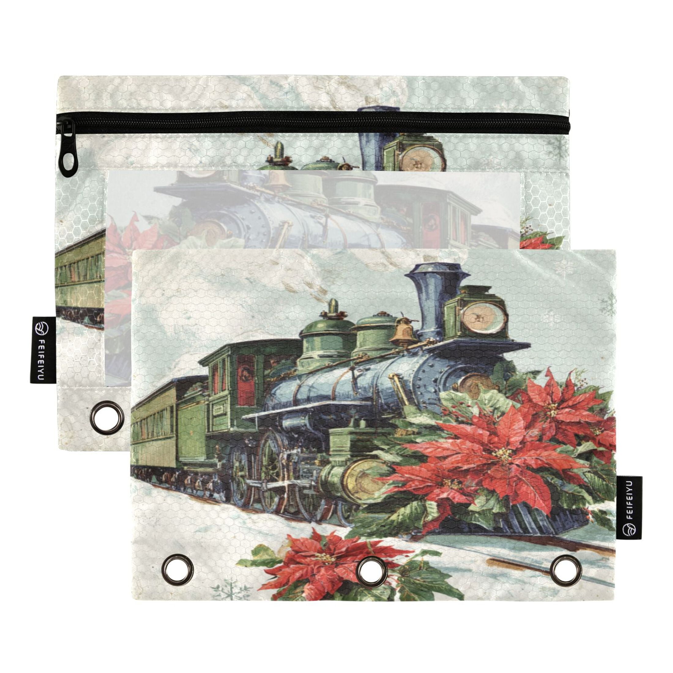 2 Pack Flip Folders with Clear PVC Window Binder Pouches 3-Ring Binder ...
