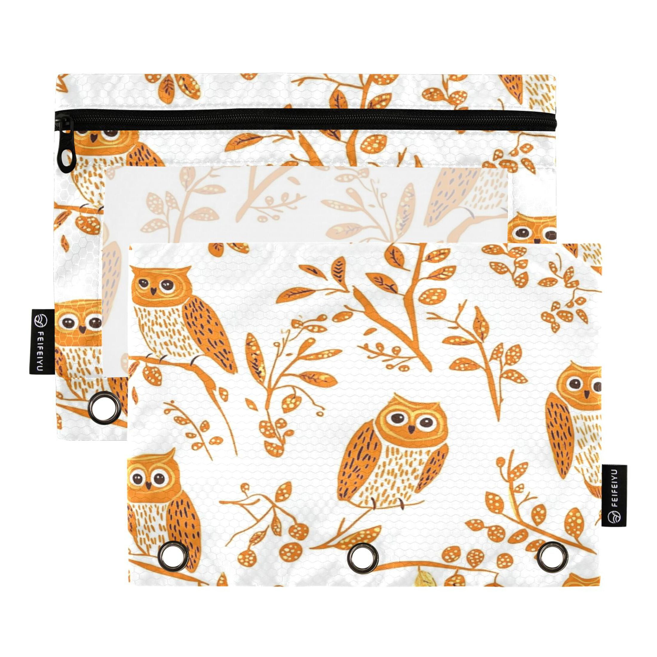 2 Pack Flip Folders with Clear PVC Window Binder Pouches 3-Ring Binder ...