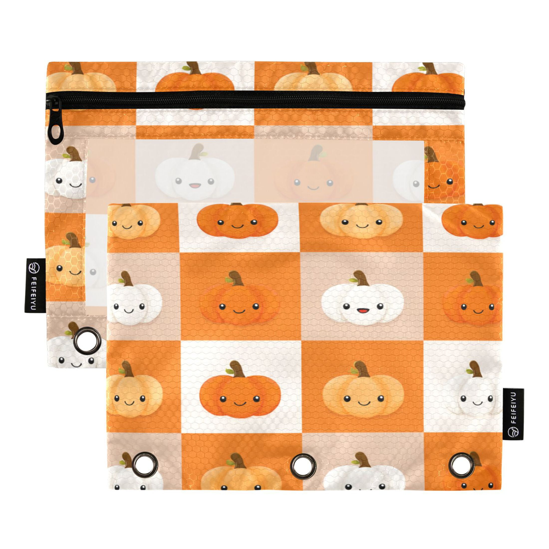 2 Pack Flip Folders with Clear PVC Window Binder Pouches 3-Ring Binder ...