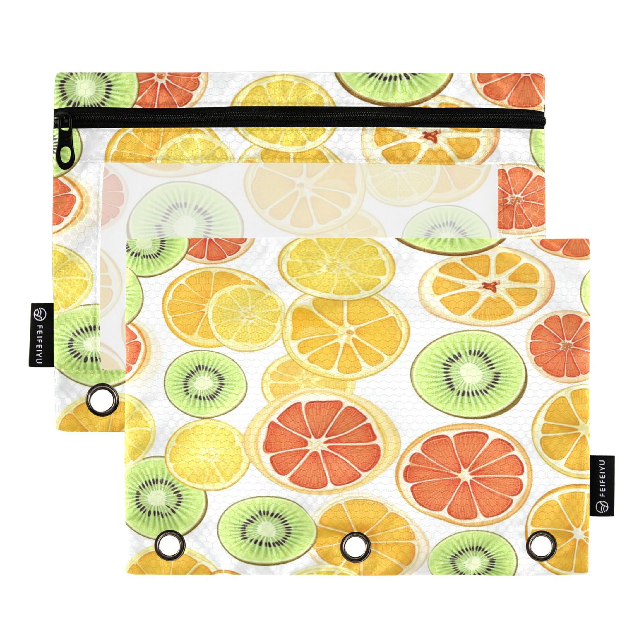 2 Pack Flip Folders with Clear PVC Window Binder Pouches 3-Ring Binder ...