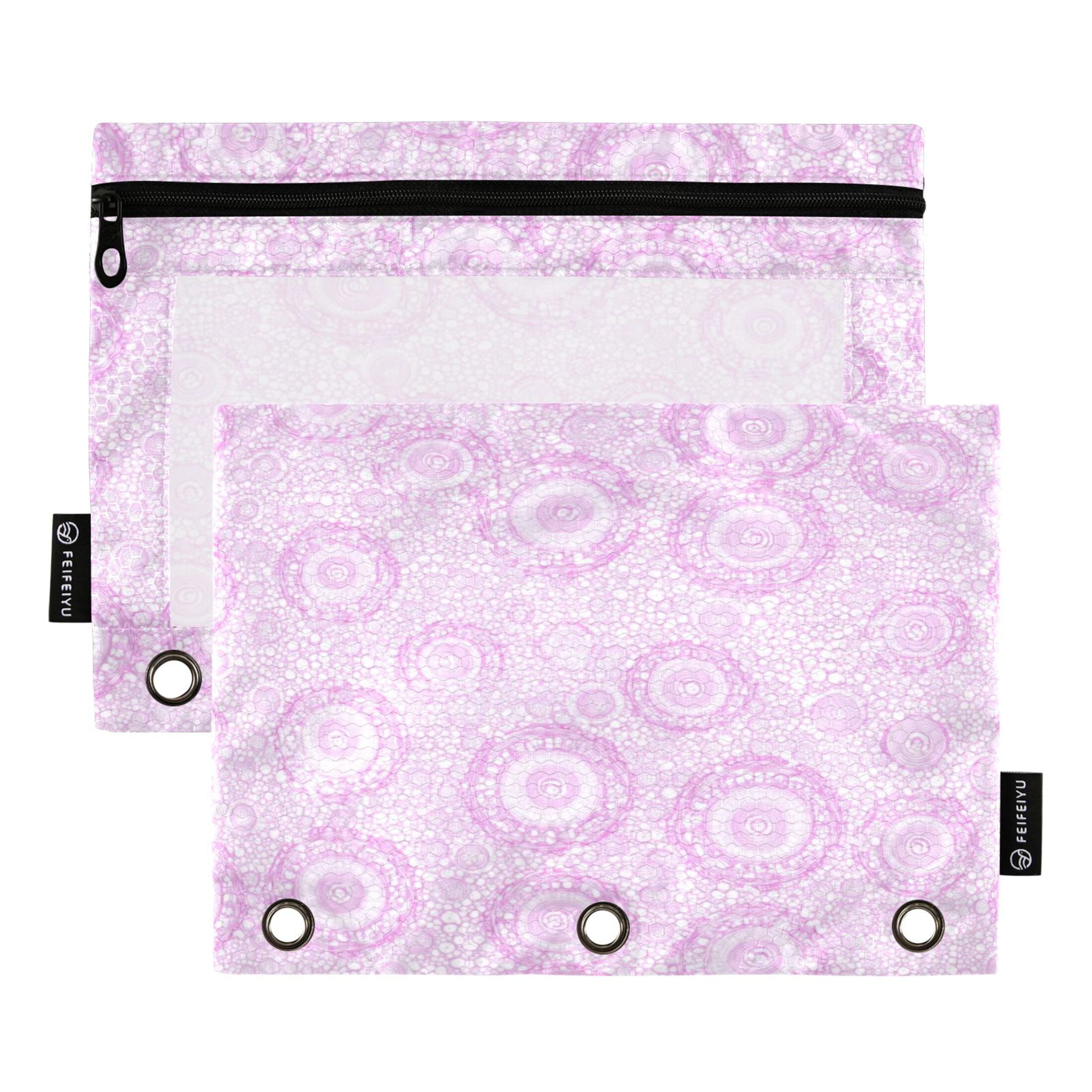 2 Pack Flip Folders with Clear PVC Window Binder Pouches 3-Ring Binder ...