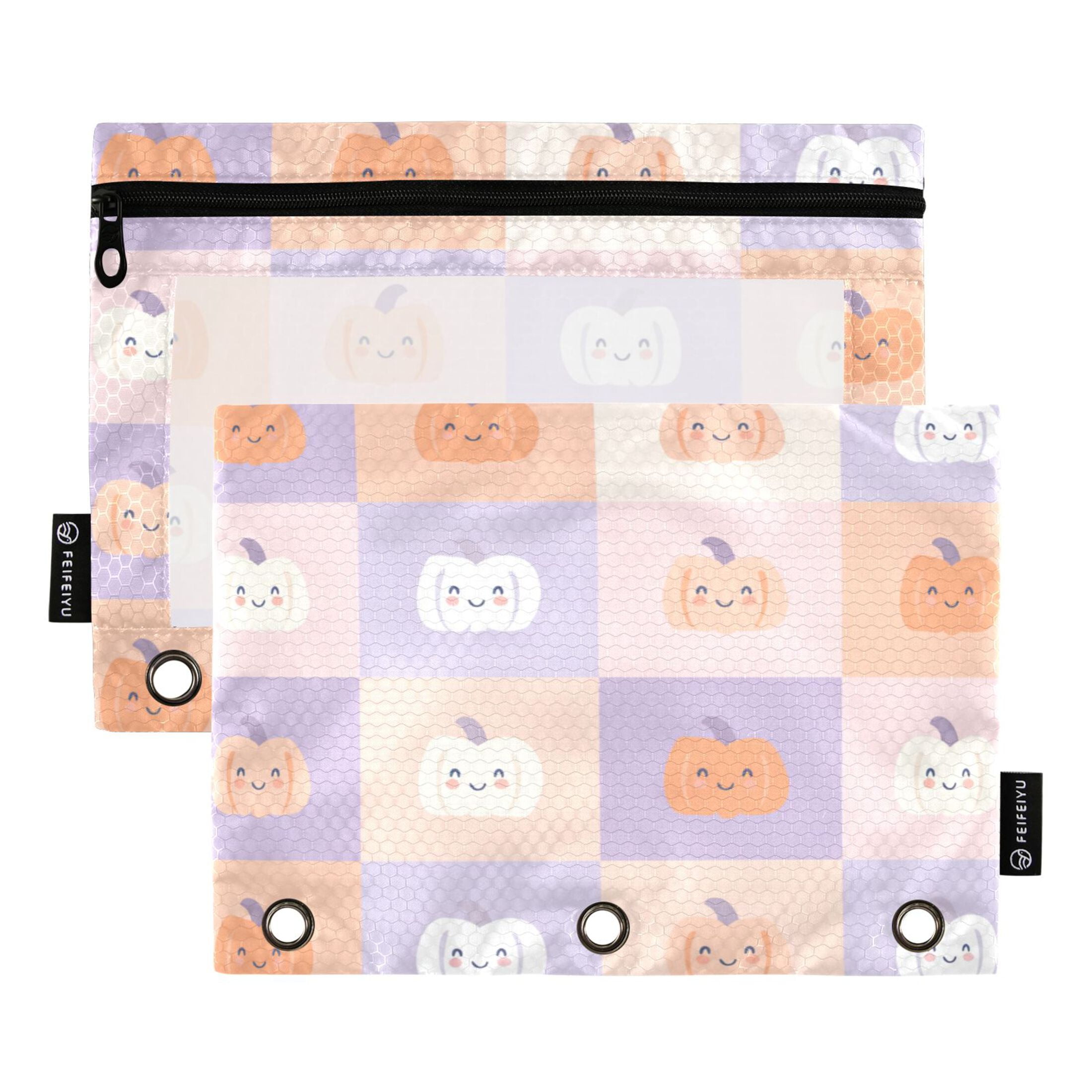 2 Pack Flip Folders with Clear PVC Window Binder Pouches 3-Ring Binder ...