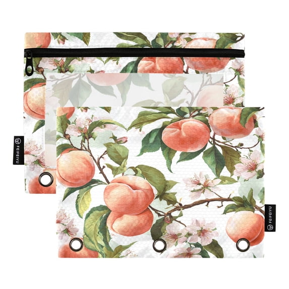 2 Pack Flip Folders with Clear PVC Window Binder Pouches 3-Ring Binder ...