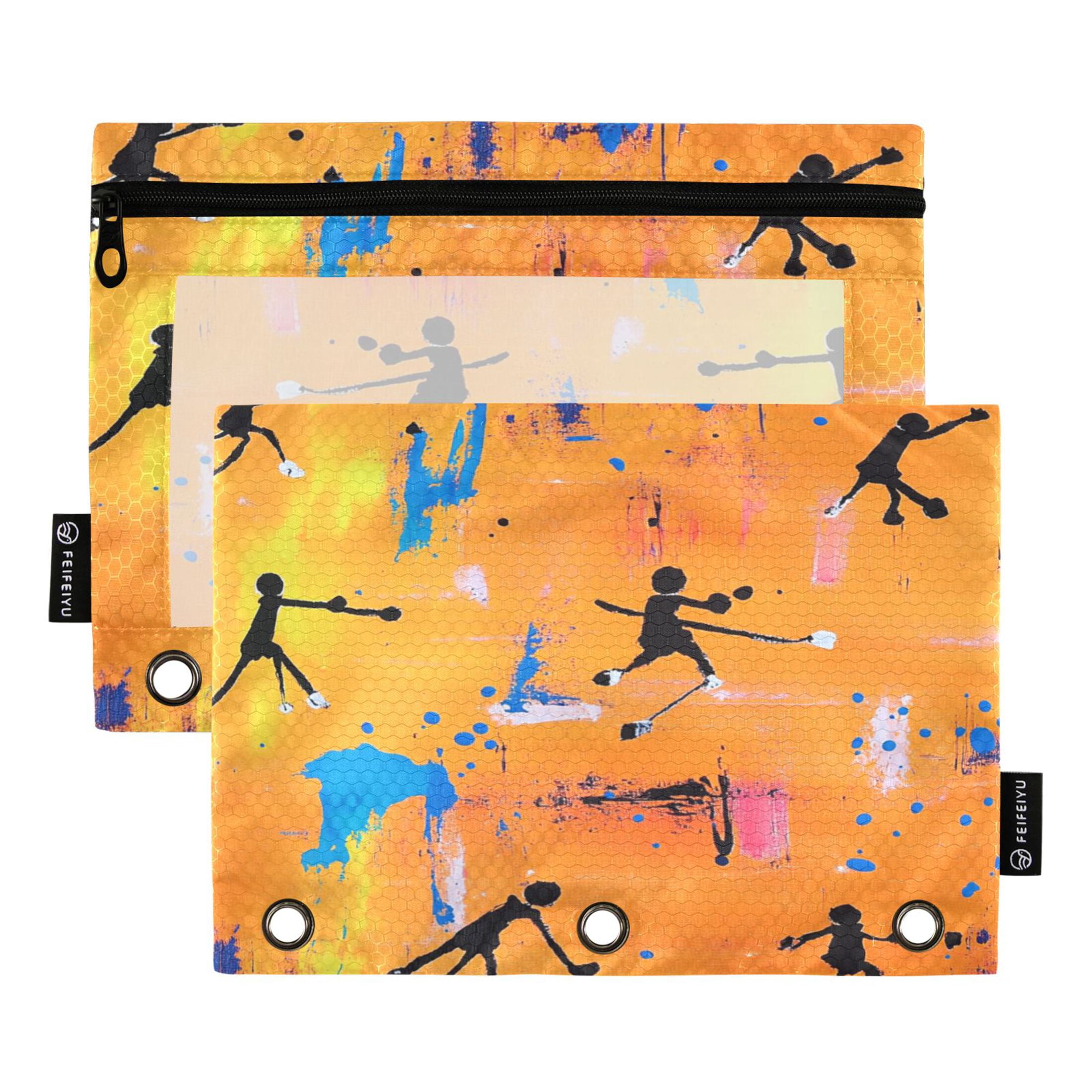 2 Pack Flip Folders with Clear PVC Window Binder Pouches 3-Ring Binder ...