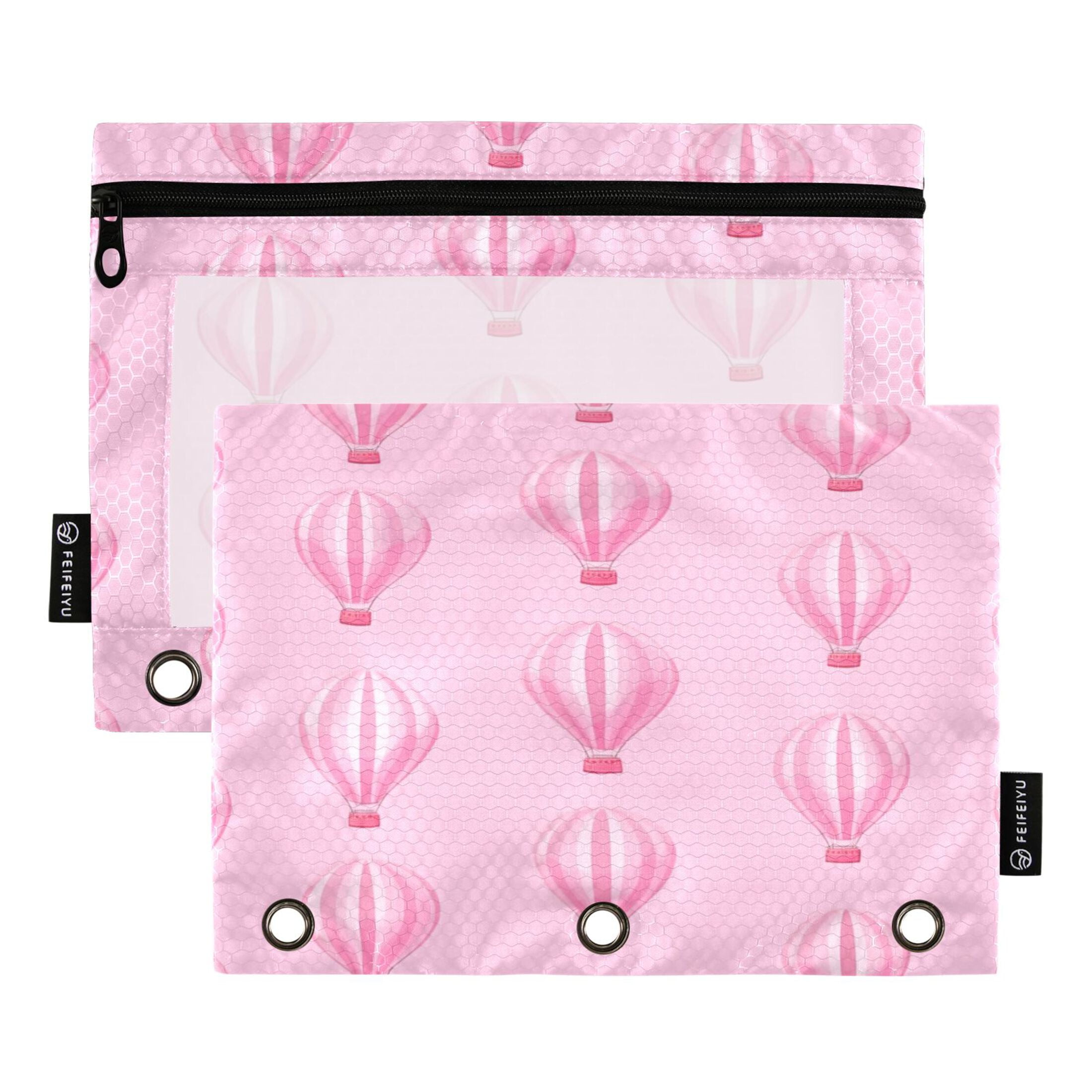 2 Pack Flip Folders with Clear PVC Window Binder Pouches 3-Ring Binder ...