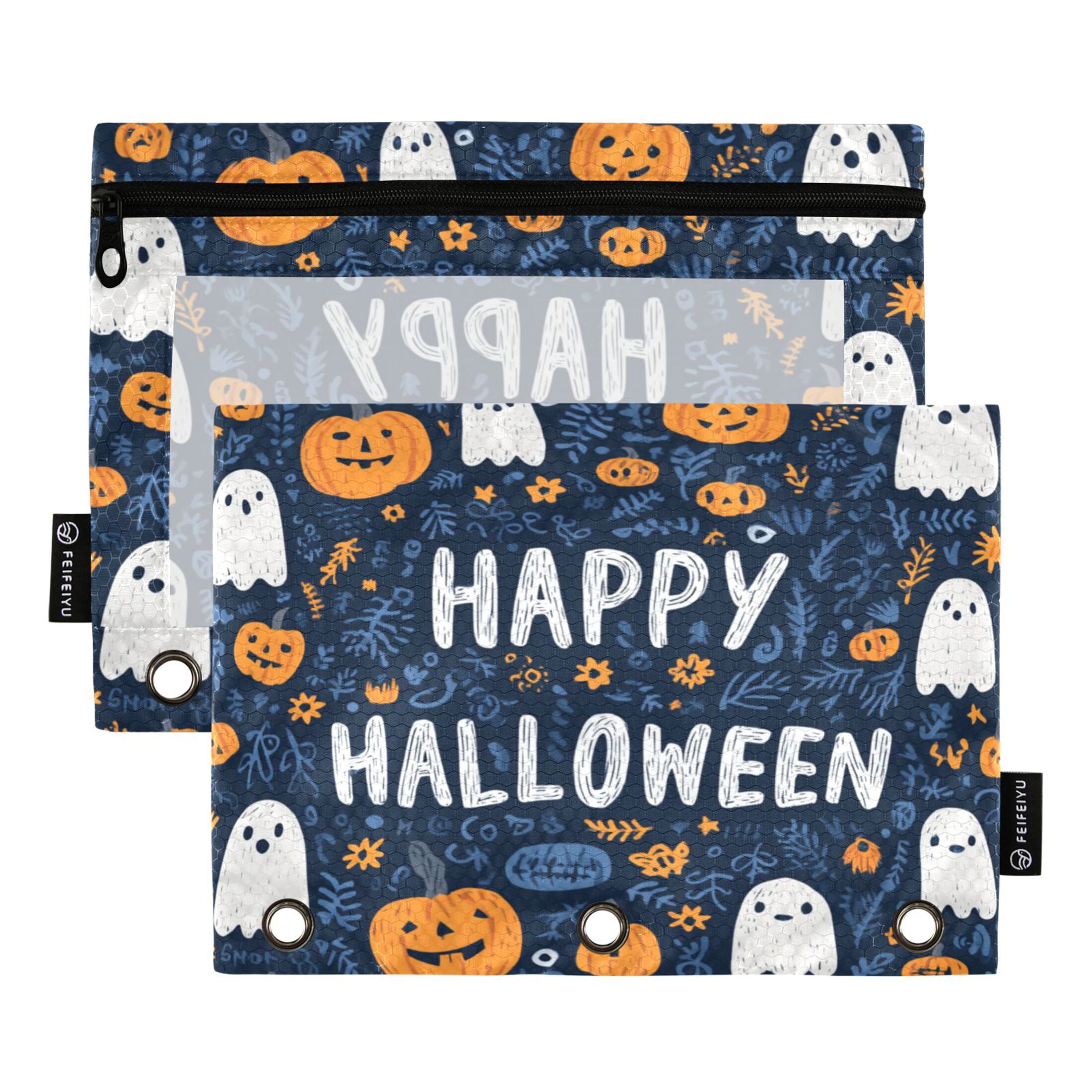 2 Pack Flip Folders with Clear PVC Window Binder Pouches 3-Ring Binder ...