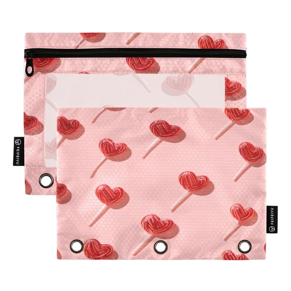 2 Pack Flip Folders with Clear PVC Window Binder Pouches 3-Ring Binder ...