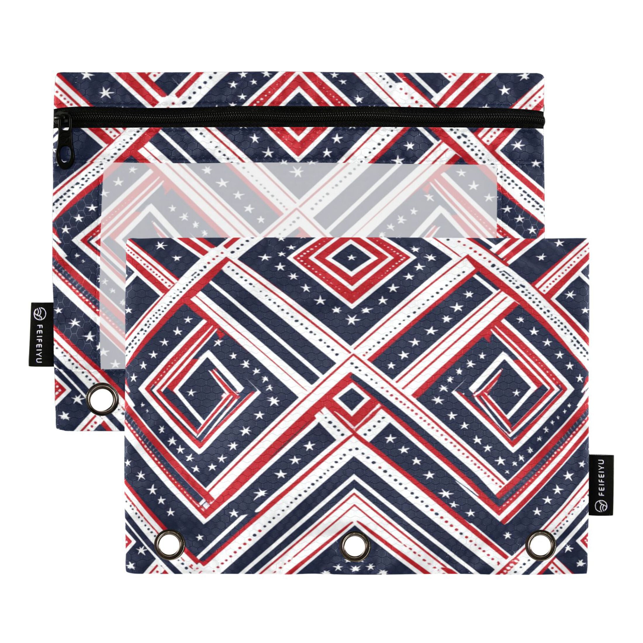 2 Pack Flip Folders with Clear PVC Window Binder Pouches 3-Ring Binder ...