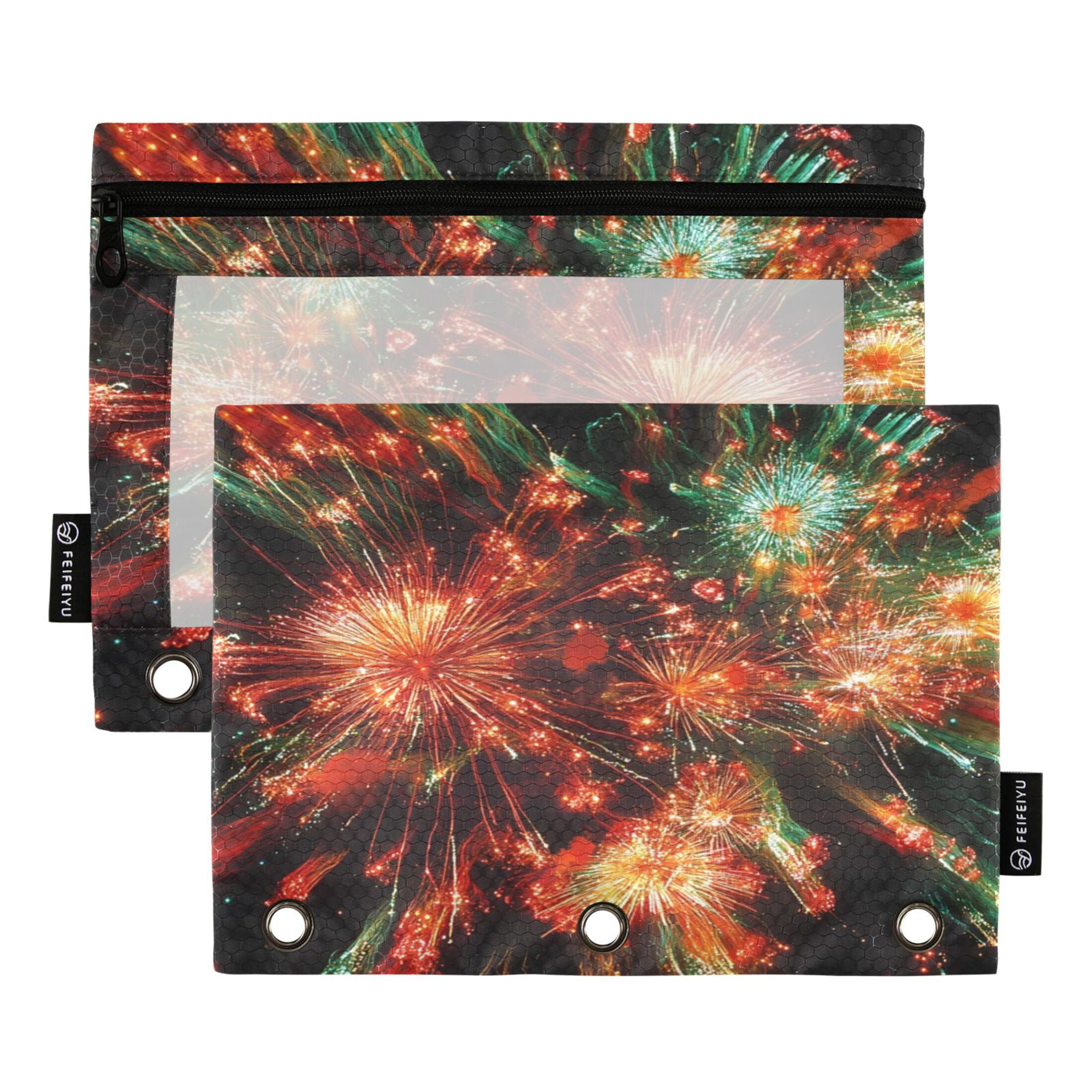 2 Pack Flip Folders with Clear PVC Window Binder Pouches 3-Ring Binder ...