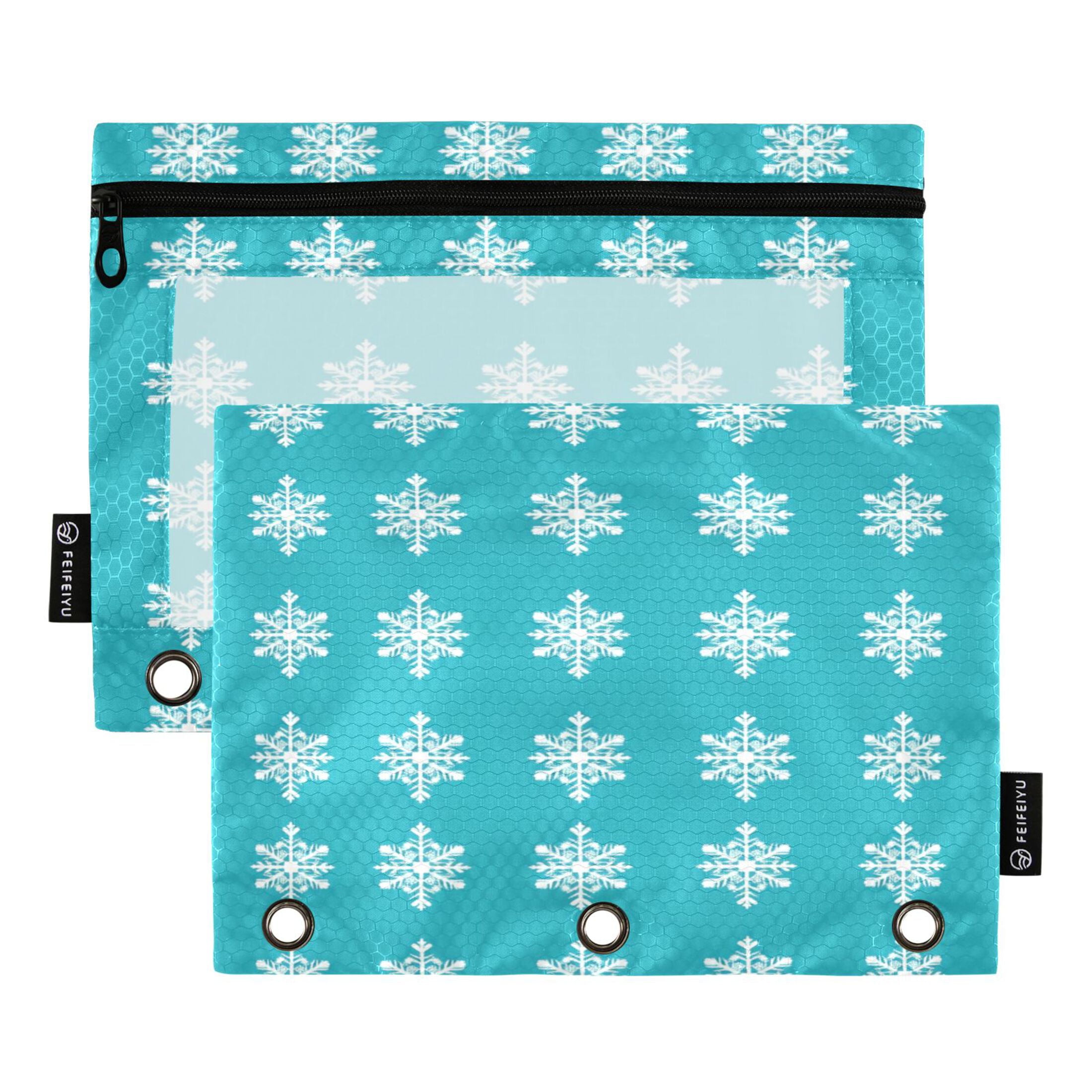 2 Pack Flip Folders with Clear PVC Window Binder Pouches 3-Ring Binder ...
