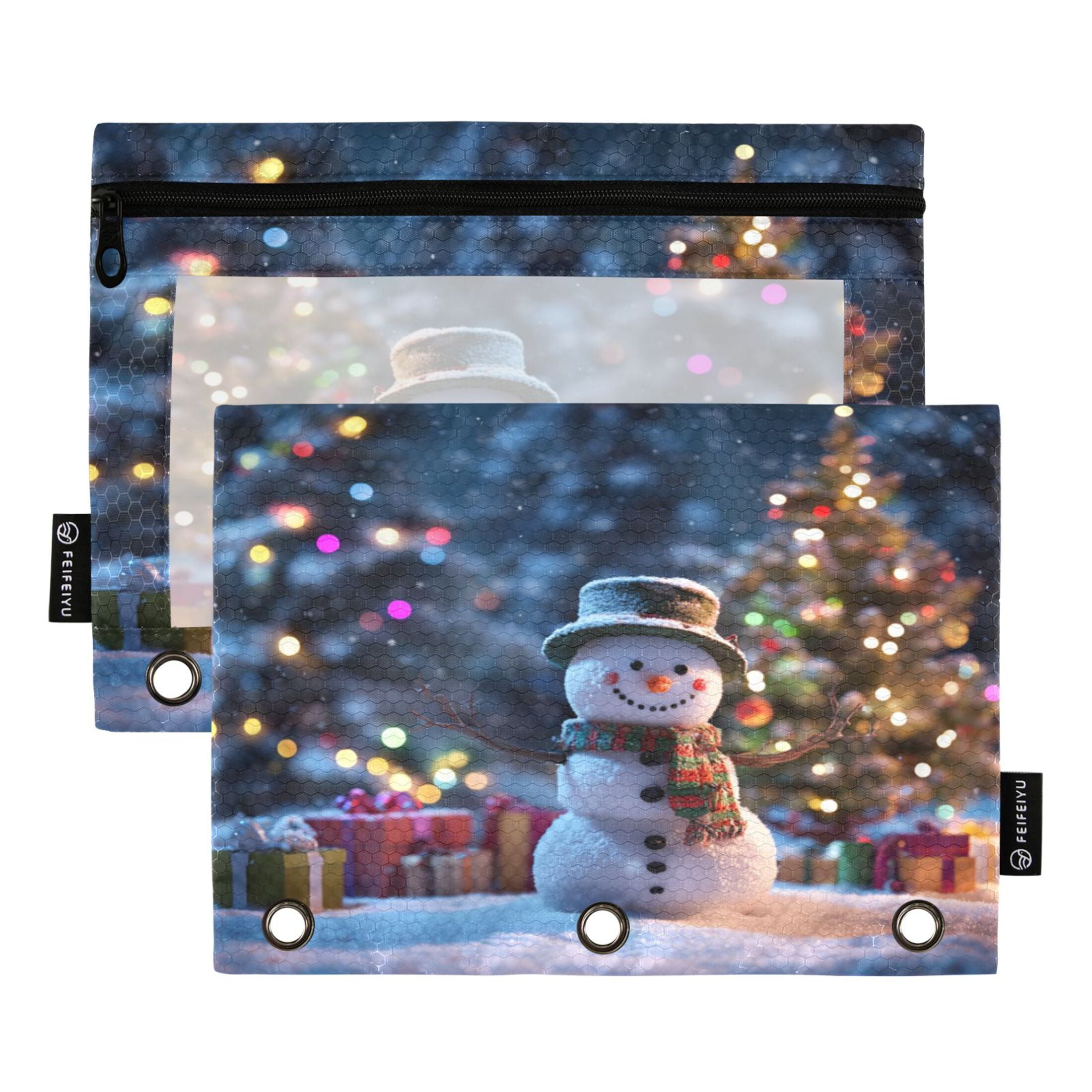 2 Pack Flip Folders with Clear PVC Window Binder Pouches 3-Ring Binder ...