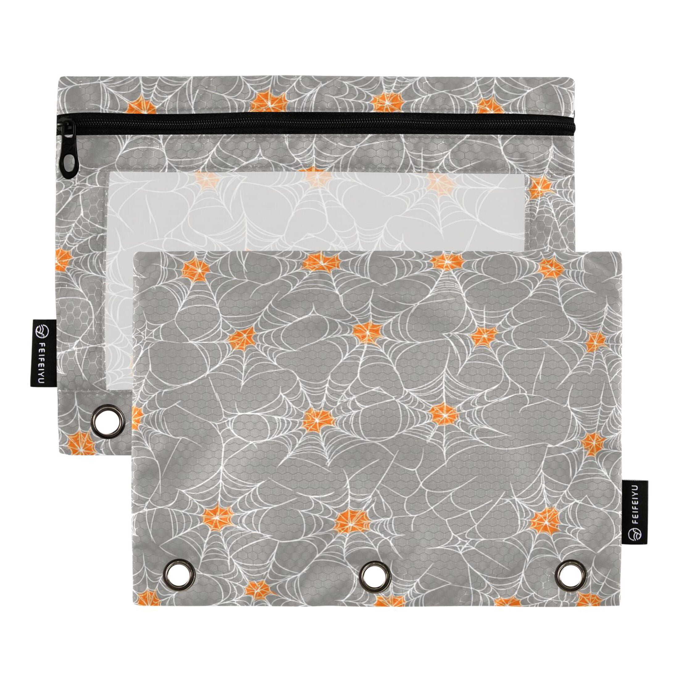2 Pack Flip Folders with Clear PVC Window Binder Pouches 3-Ring Binder ...