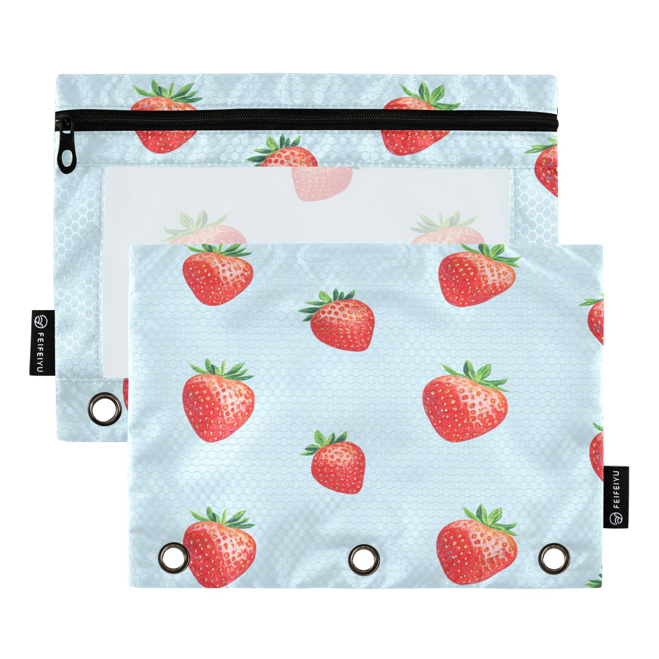 2 Pack Flip Folders with Clear PVC Window Binder Pouches 3-Ring Binder ...