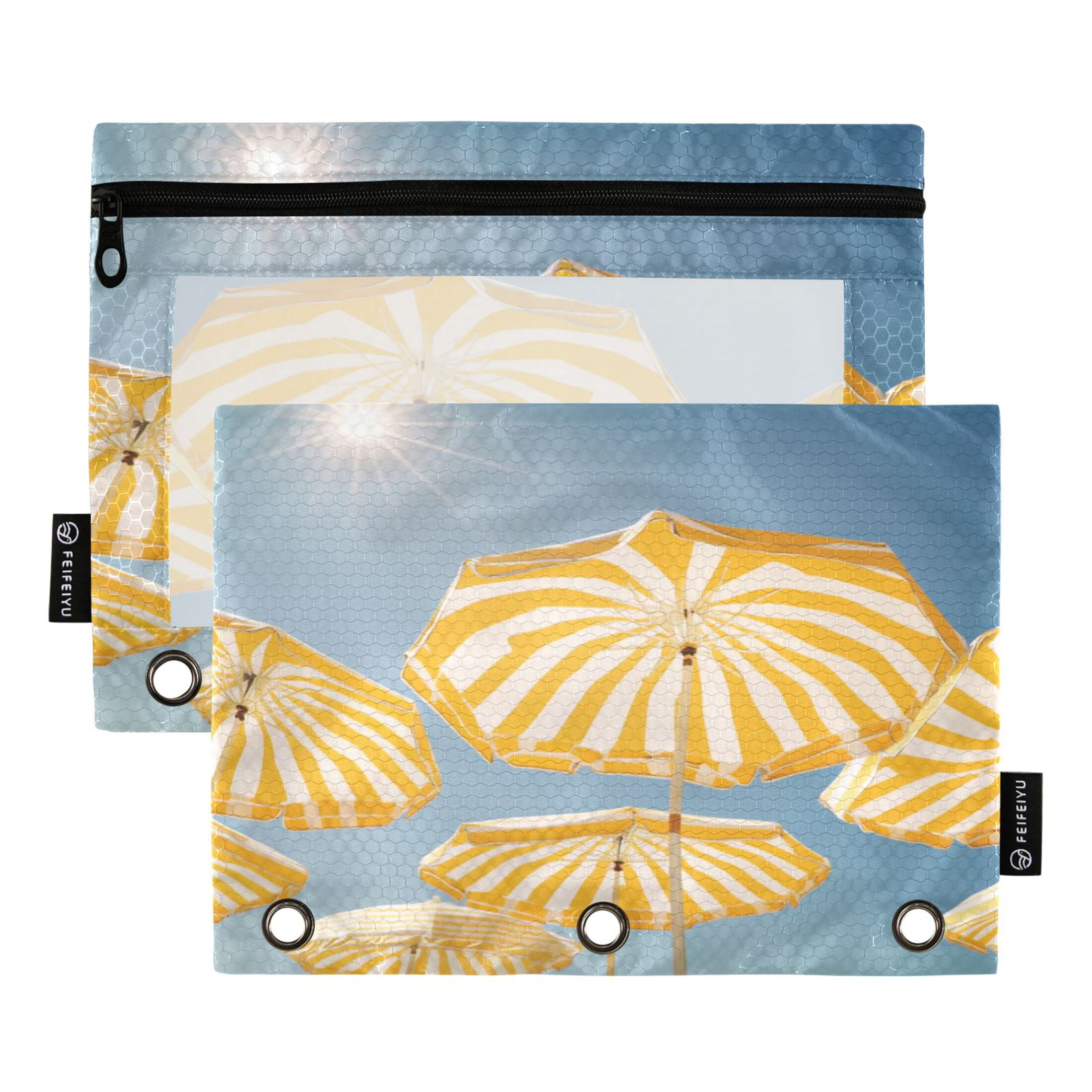 2 Pack Flip Folders with Clear PVC Window Binder Pouches 3-Ring Binder ...