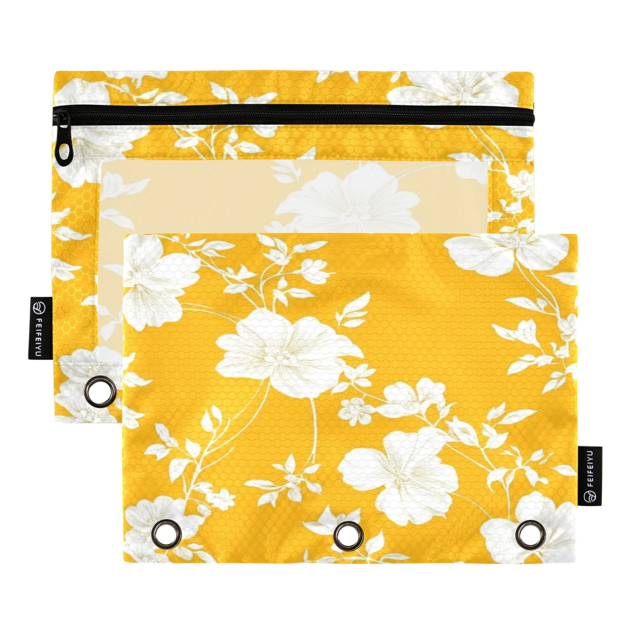 2 Pack Flip Folders with Clear PVC Window Binder Pouches 3-Ring Binder ...