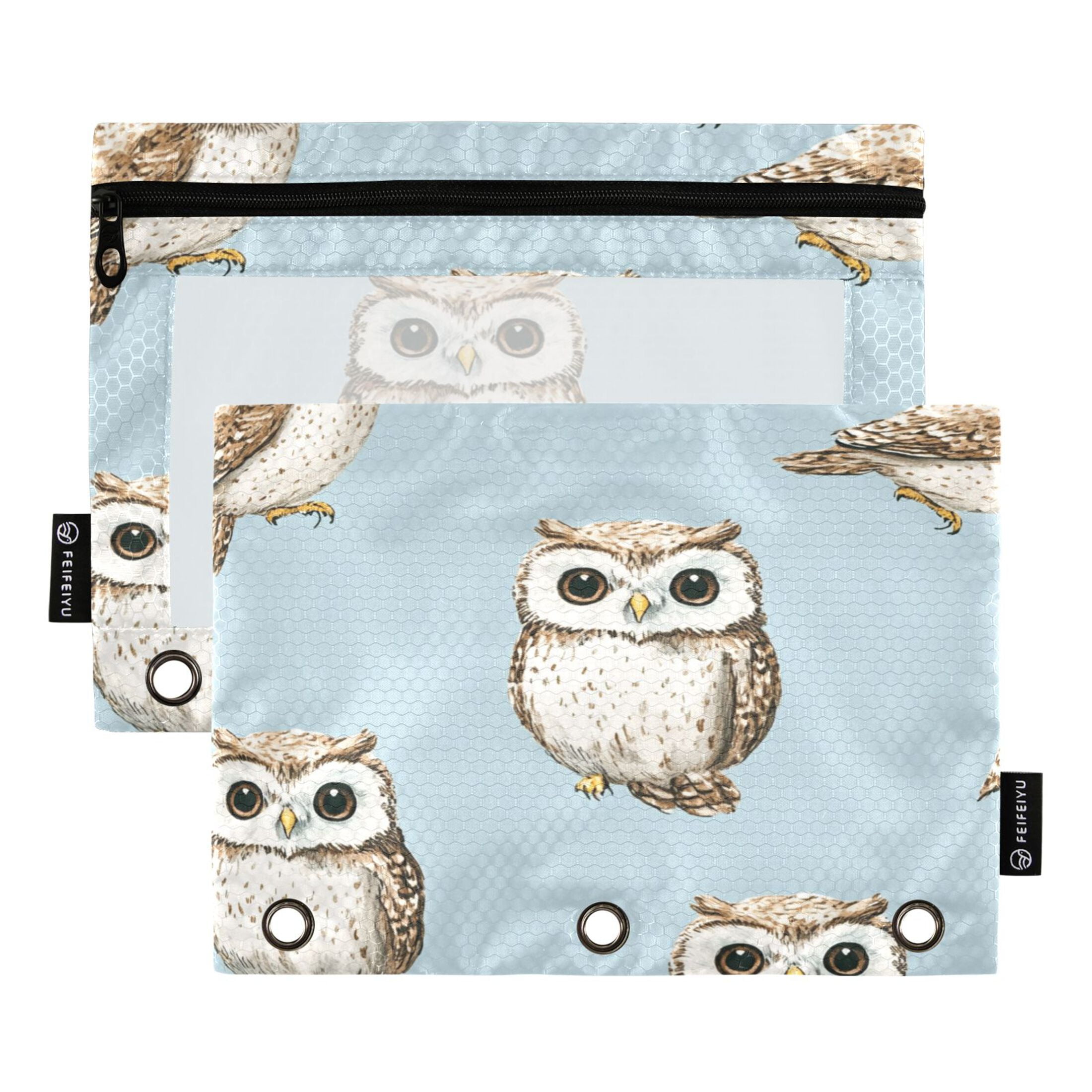 2 Pack Flip Folders with Clear PVC Window Binder Pouches 3-Ring Binder ...