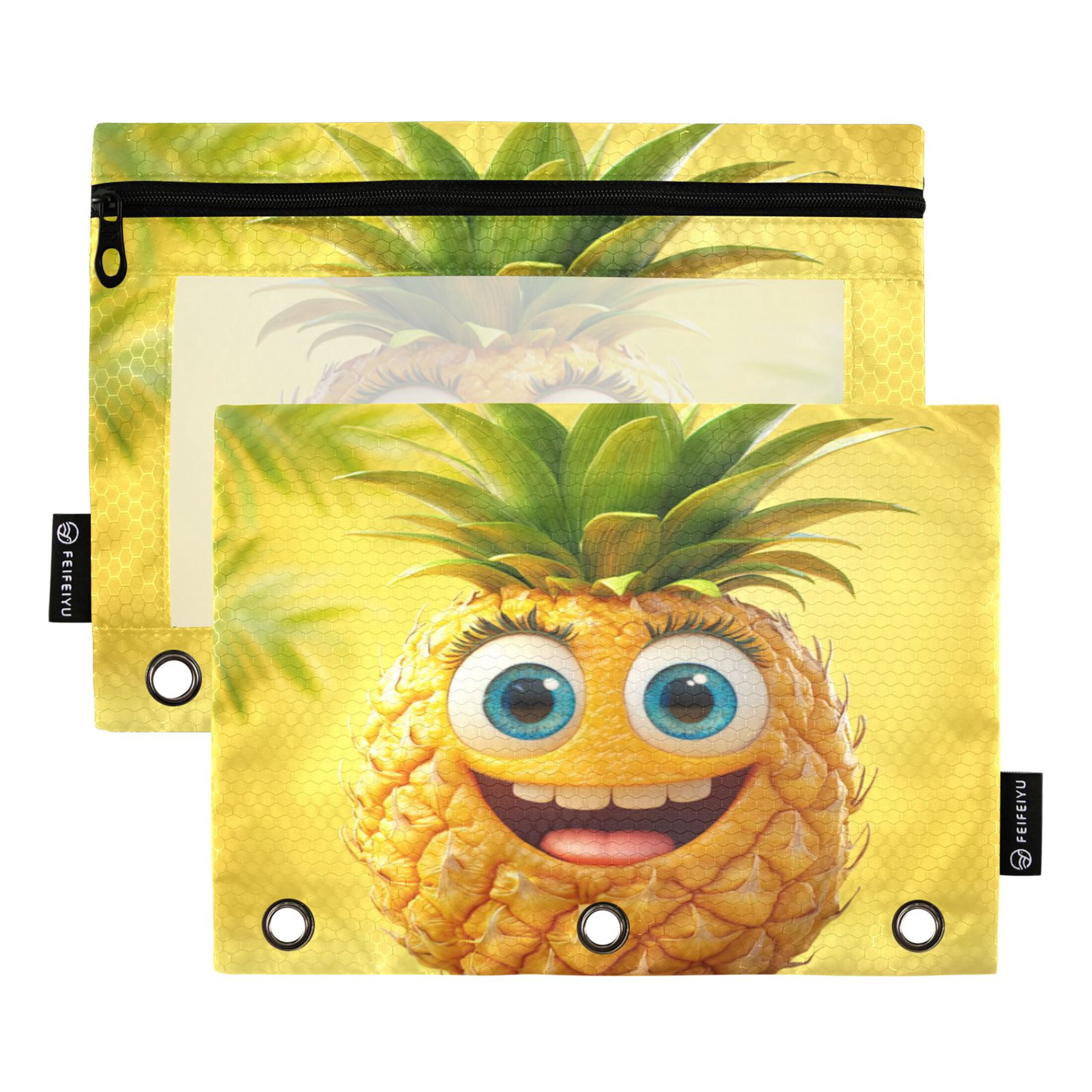 2 Pack Flip Folders with Clear PVC Window Binder Pouches 3-Ring Binder ...
