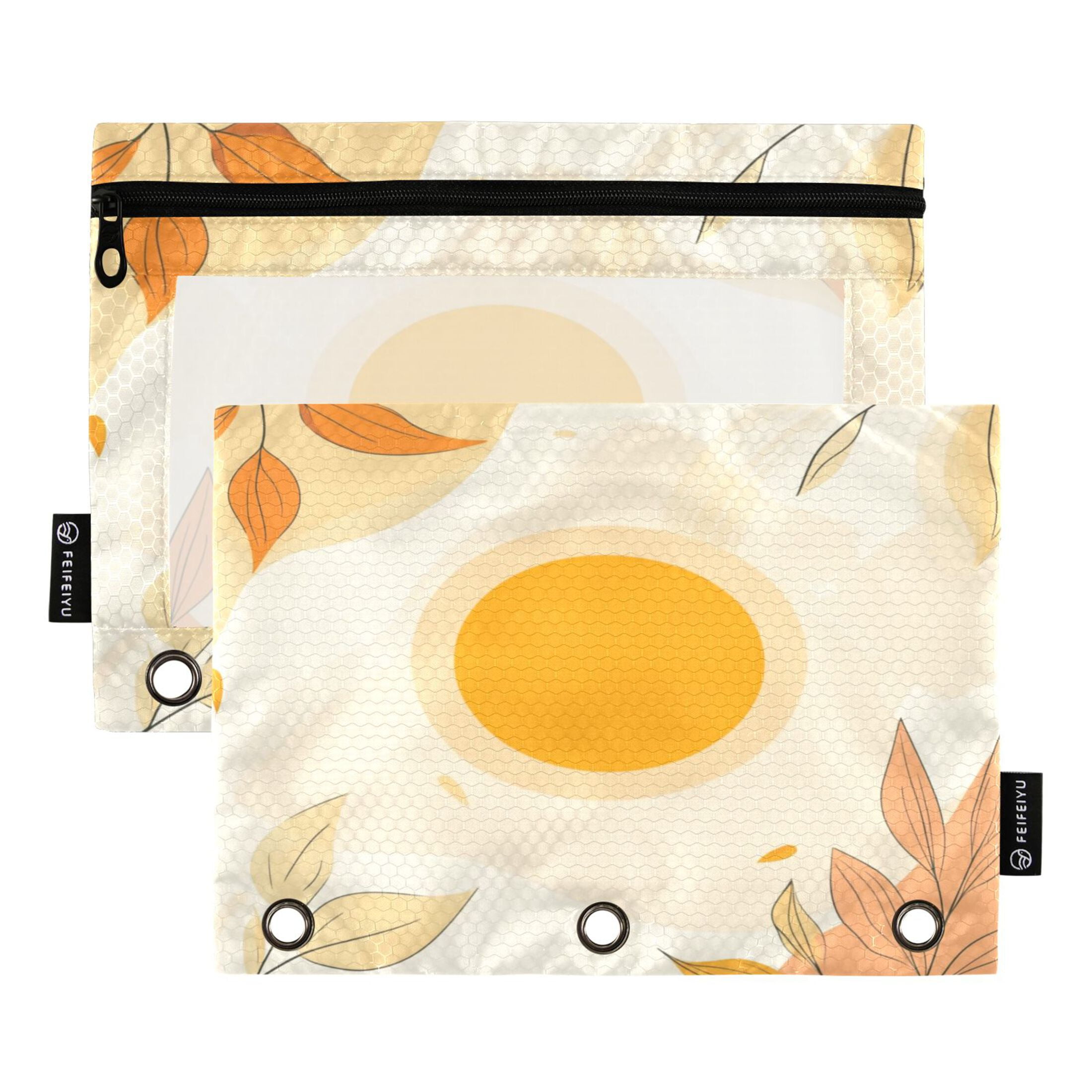 2 Pack Flip Folders with Clear PVC Window Binder Pouches 3-Ring Binder ...