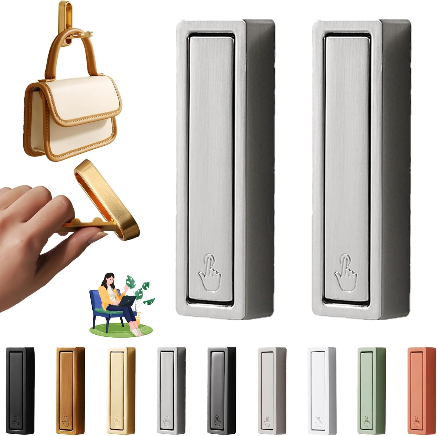2 Pack Flip down Hook, Foldable Coat Hooks, Heavy Duty Wall Hooks Made ...