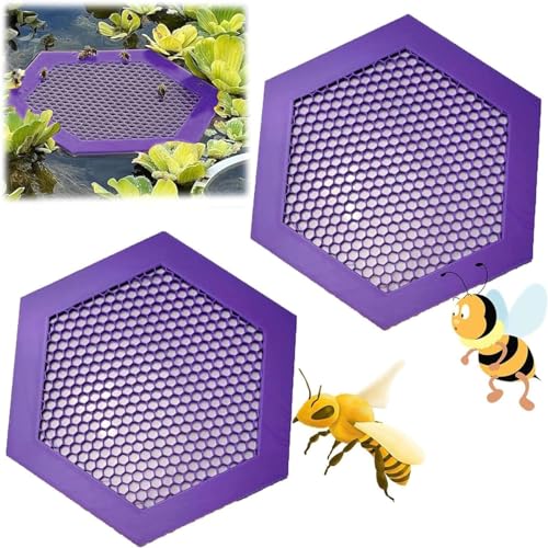 2 Pack Floating Bee Island Use for Bee Cups for Garden, Colorful Bee ...
