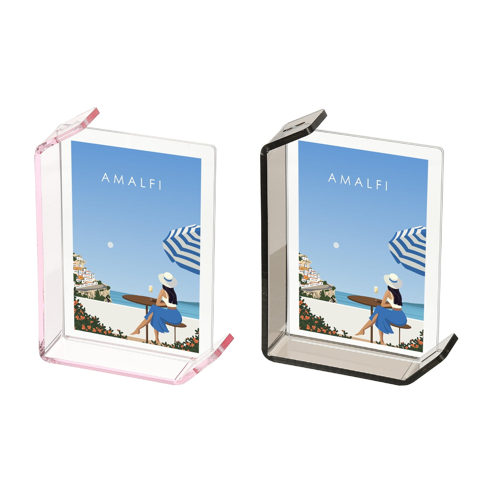 2 Pack Floating Picture Frames, Display Picture 7x5" Acrylic Photo ...