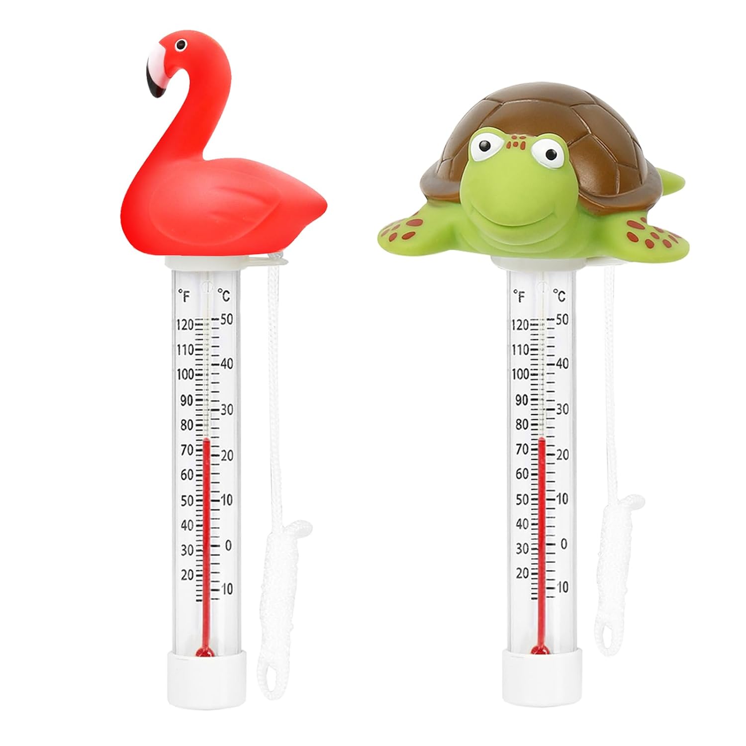 2 Pack Floating Pool Thermometer, Large Size Easy Read for Water ...