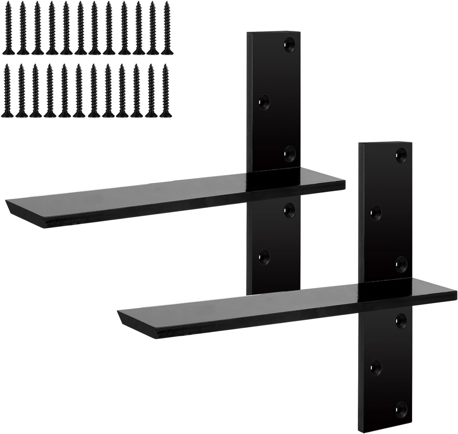2-Pack Floating Shower Bench Brackets - 14" L x 2.5" W Heavy-Duty ...