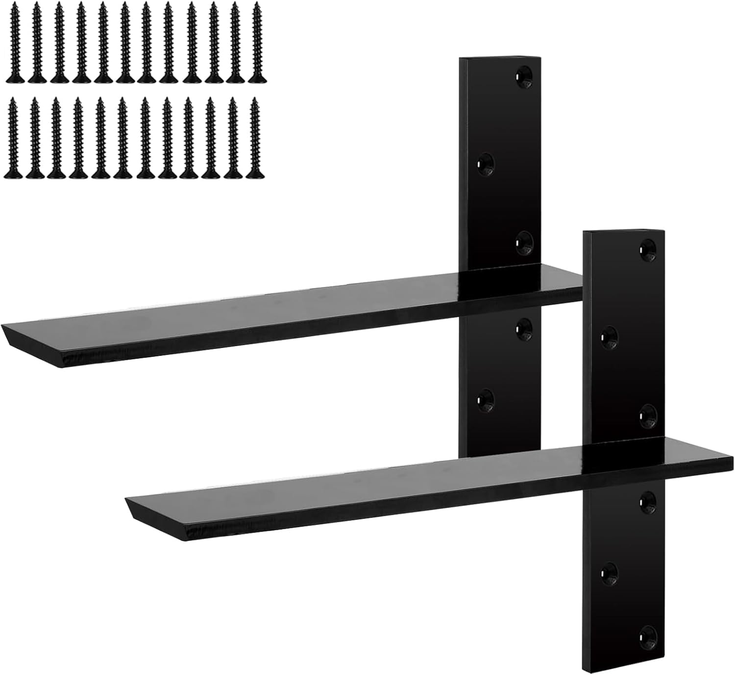 2-Pack Floating Shower Bench Brackets - 18" L x 2.5" W Heavy-Duty ...