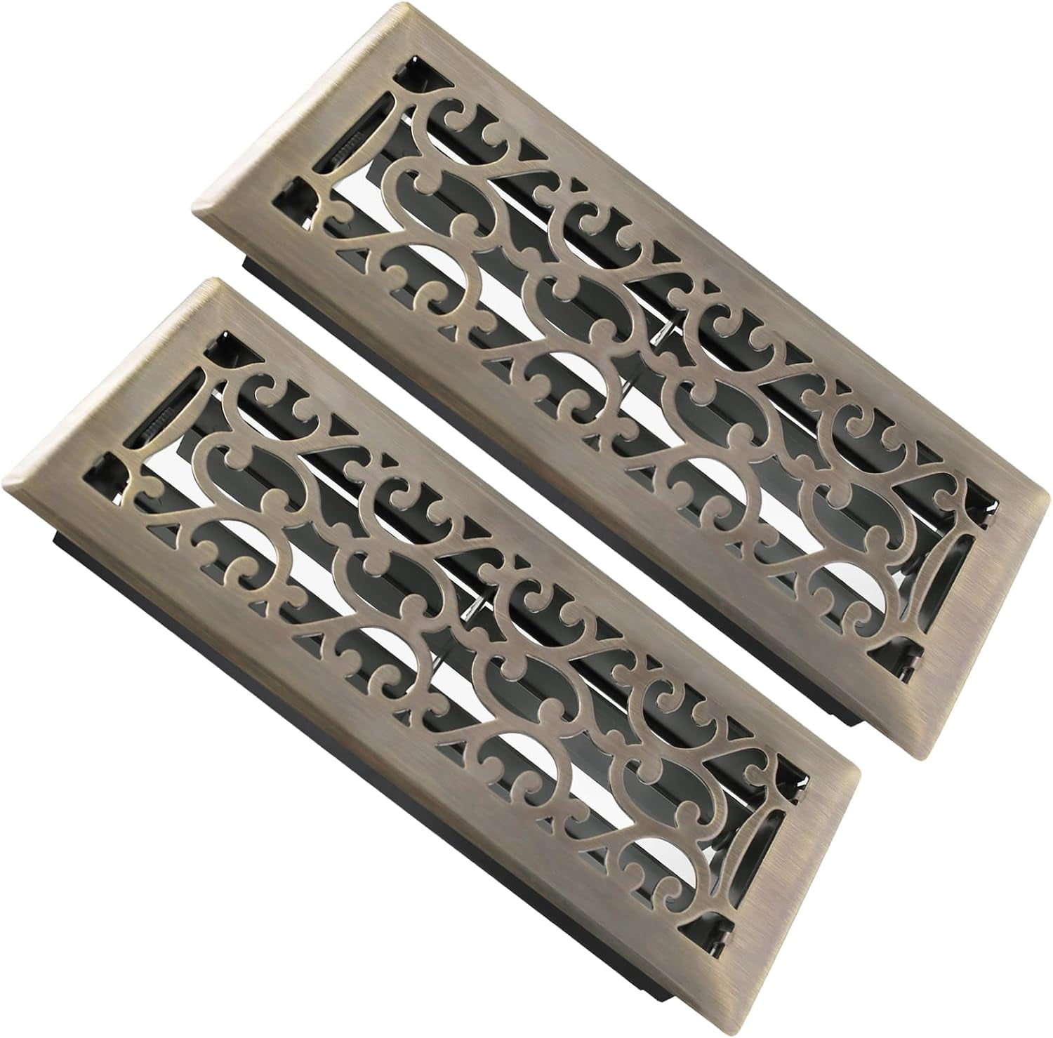 2 Pack Floor Register 4x12 Inches Heavy Duty Walkable Steel Floor ...