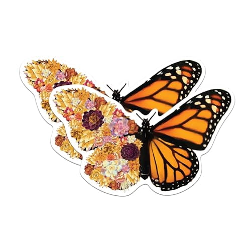 (2 Pack) Floral Butterfly Magnets - Cool Nature Beautiful Butter Fly ...