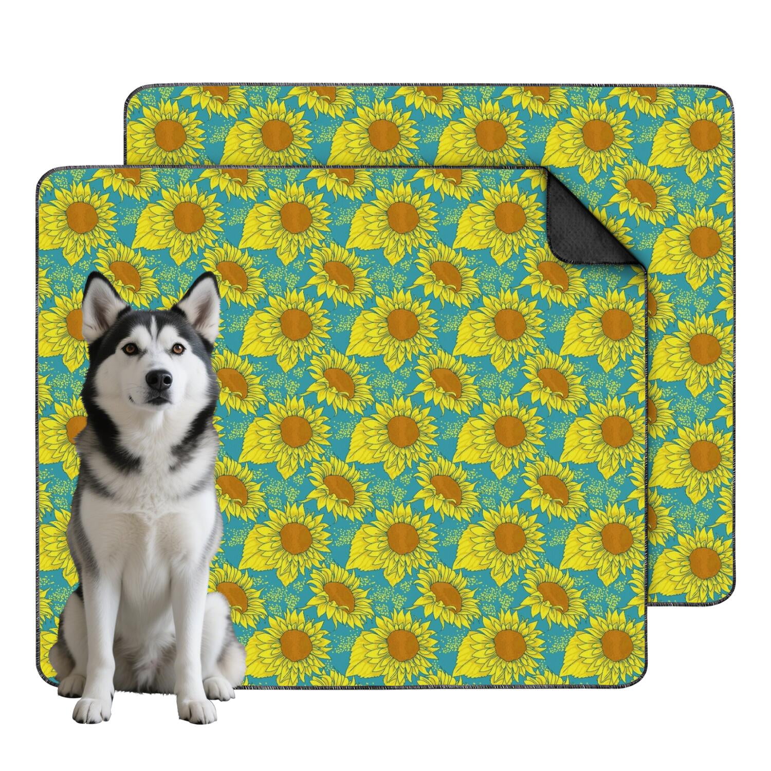 2-Pack Floral House Training Pad, Washable and Reusable Dog Potty Mat ...
