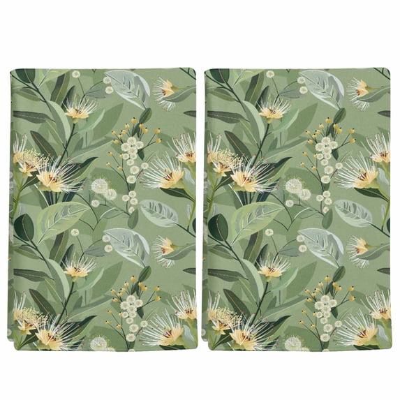 2 Pack Floral Kitchen Towels Sage Green Leaves Plants Branches ...
