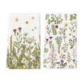 2 Pack Floral Printed Kitchen Towels, 40×60cm Super Absorbent Lint-Free ...