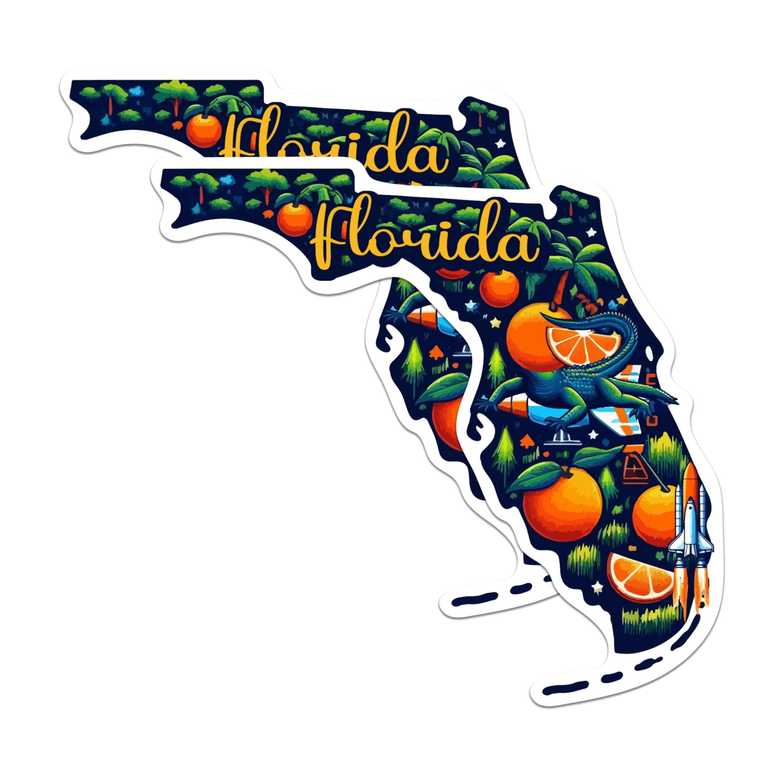 (2 Pack) Florida State Shape Magnets - FL State Magnet - Choose from 50 ...