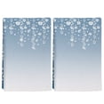 2 Pack Flower White Kitchen Towels Cherry Blossoms Blue Background ...