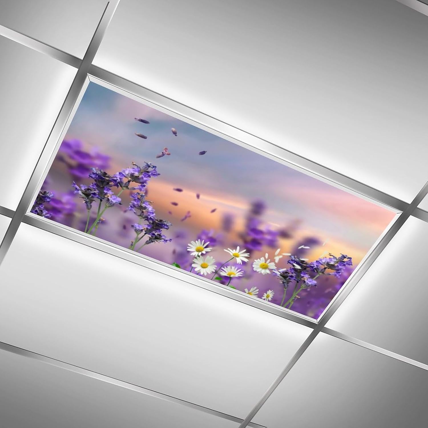 2 Pack Fluorescent Light Cover for Ceiling Light - Sunset Magnetic ...