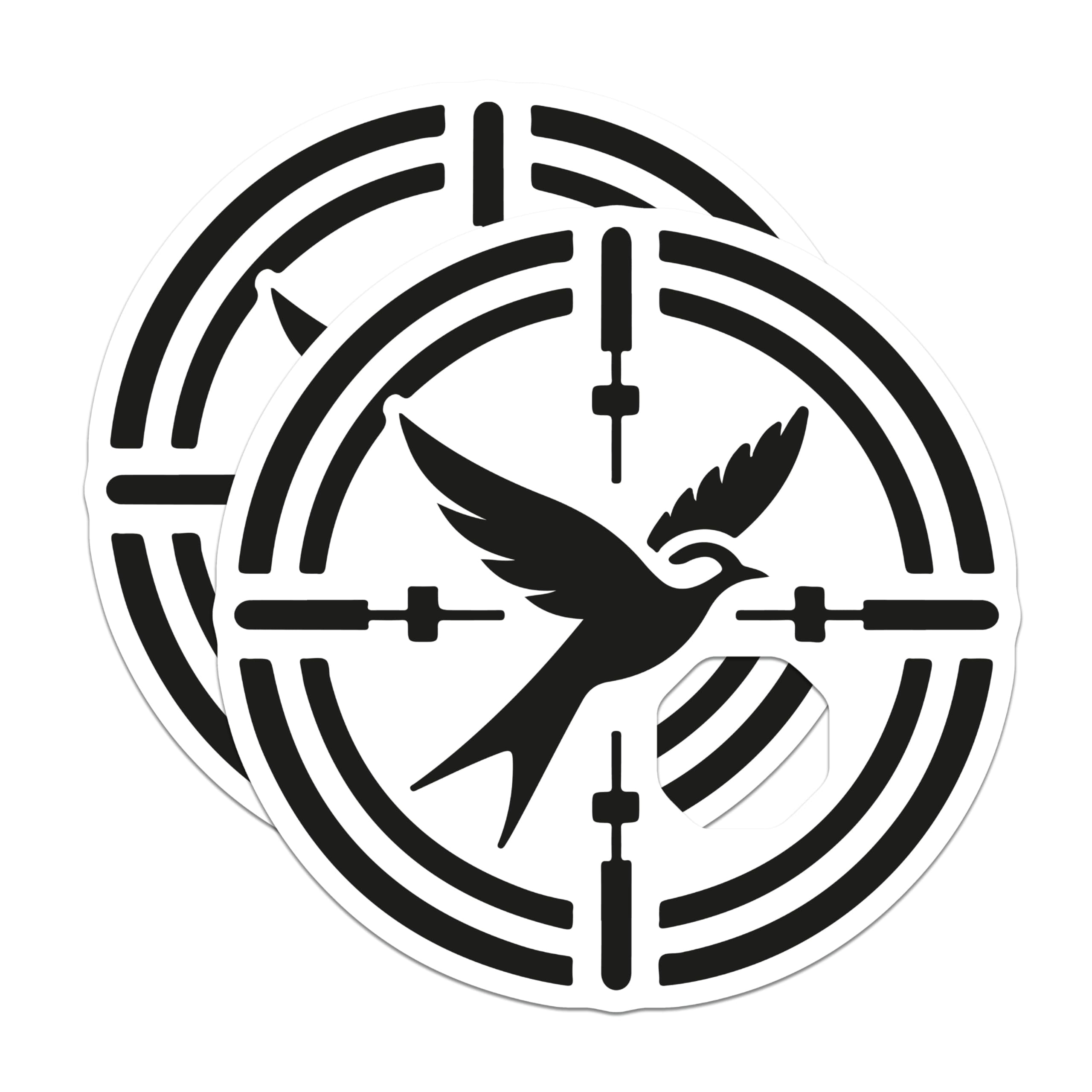 (2 Pack) Flying Swallow Stickers - Crosshair Target Decal - Hunter ...
